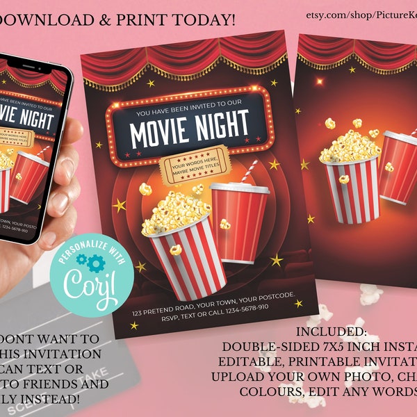 Movie Ticket Themed Wedding Invitation - Etsy