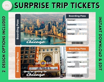 Boarding Pass Chicago - Etsy