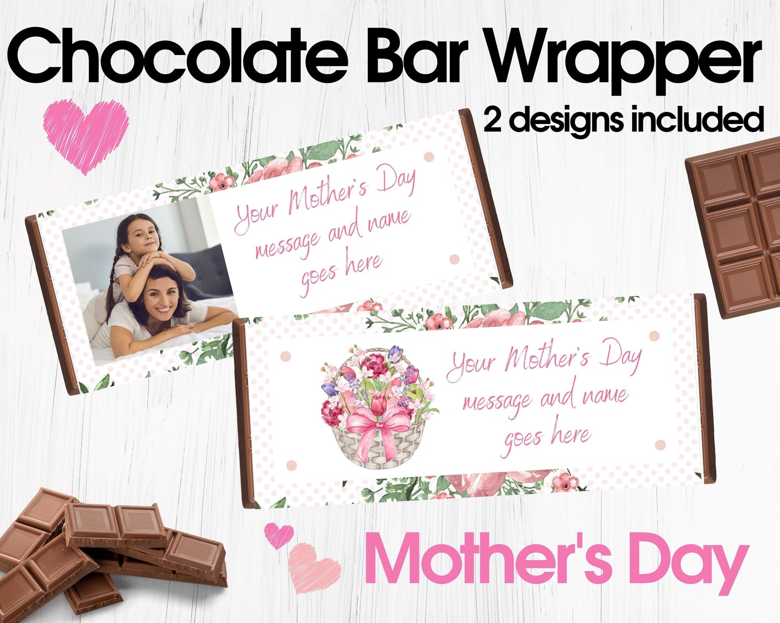 PRINTABLE Mothers Day Chocolate Bar Wrapper Template Hershey - Etsy