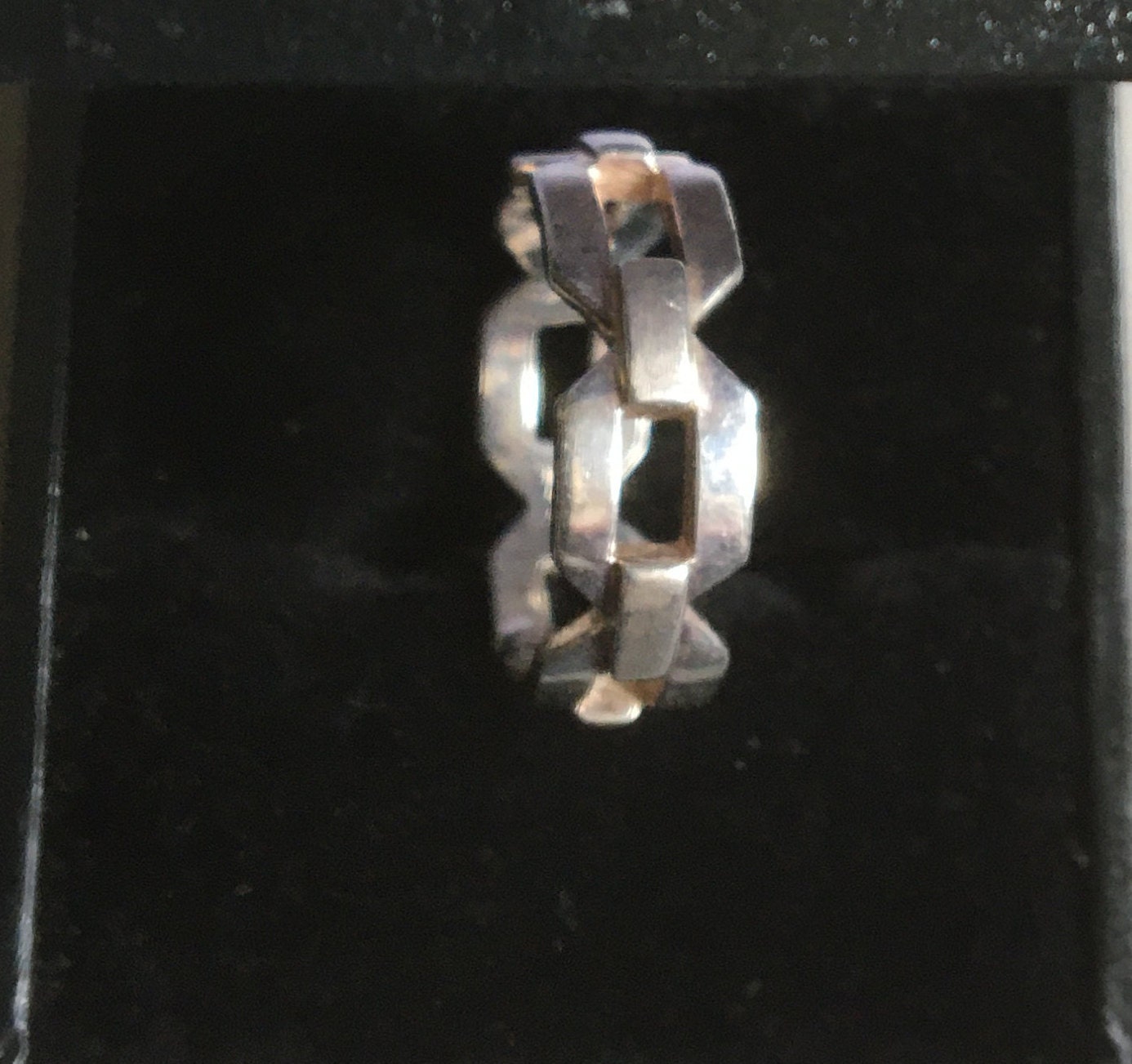 Vintage Silver Geometric Ring UK M - Etsy Israel