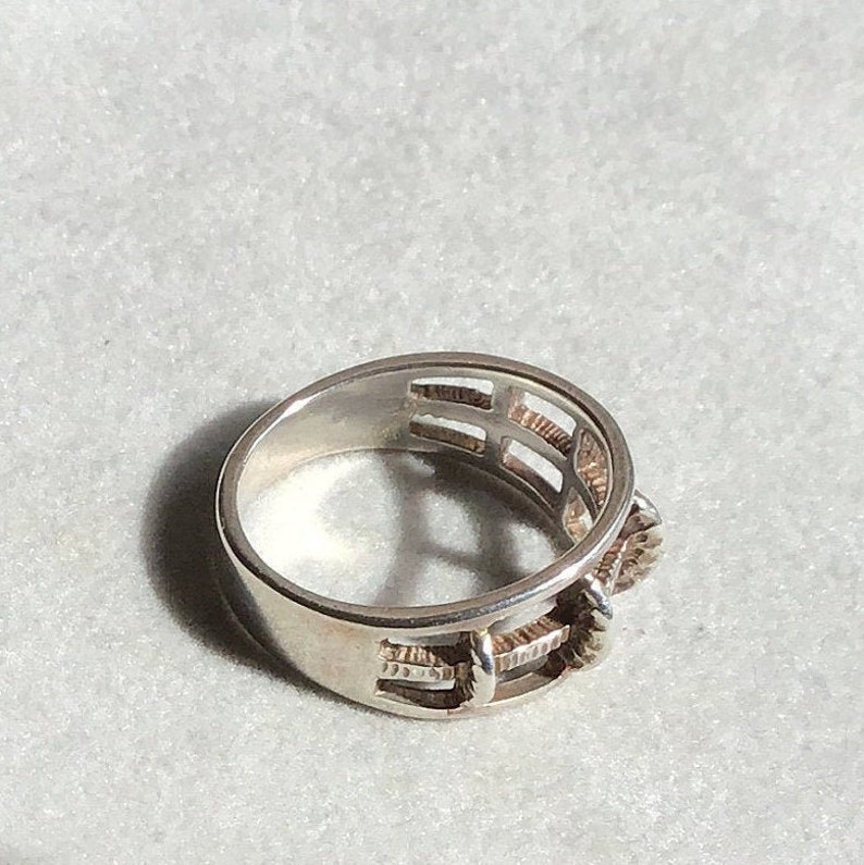Vintage 925 Silver Mid-century Ring UK Size L - Etsy UK