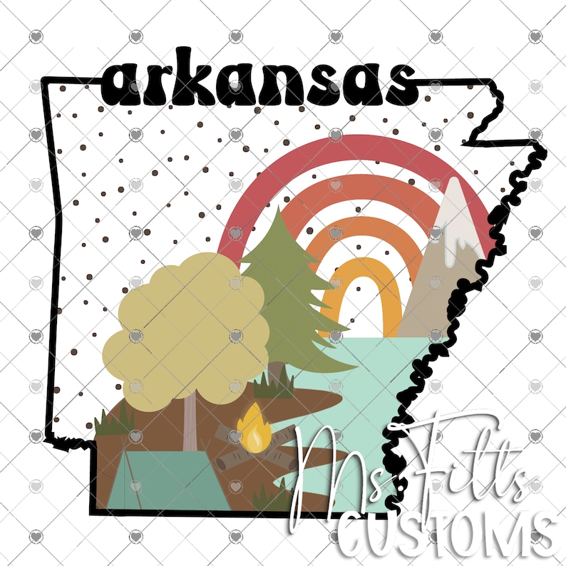 Arkansas, the Natural State, Digital Download, 300dpi PNG for ...