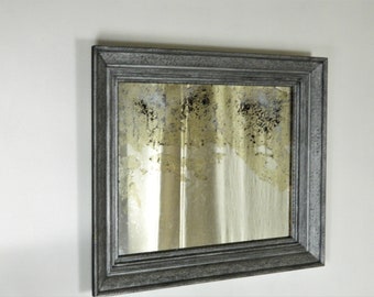 Silver Mirror Antiqued Silver Mirror Distressed Silver - Etsy