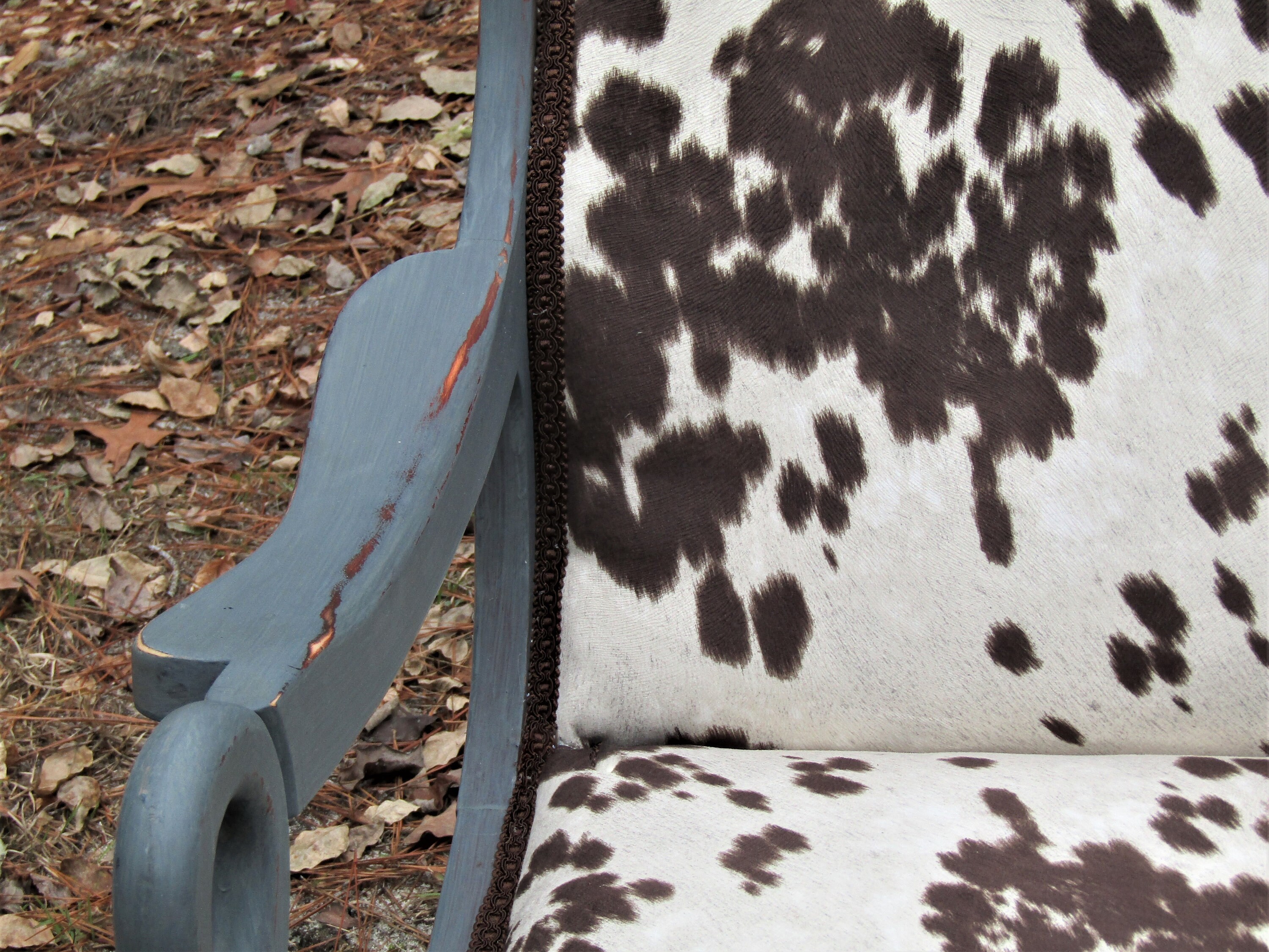 Vintage Distressed Sage Green Gooseneck Rocking Chair Espresso - Etsy