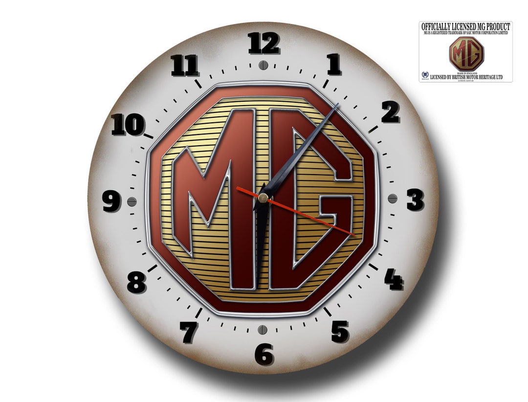 Classic MG Marque 10 Round Metal Wall Clock. - Etsy