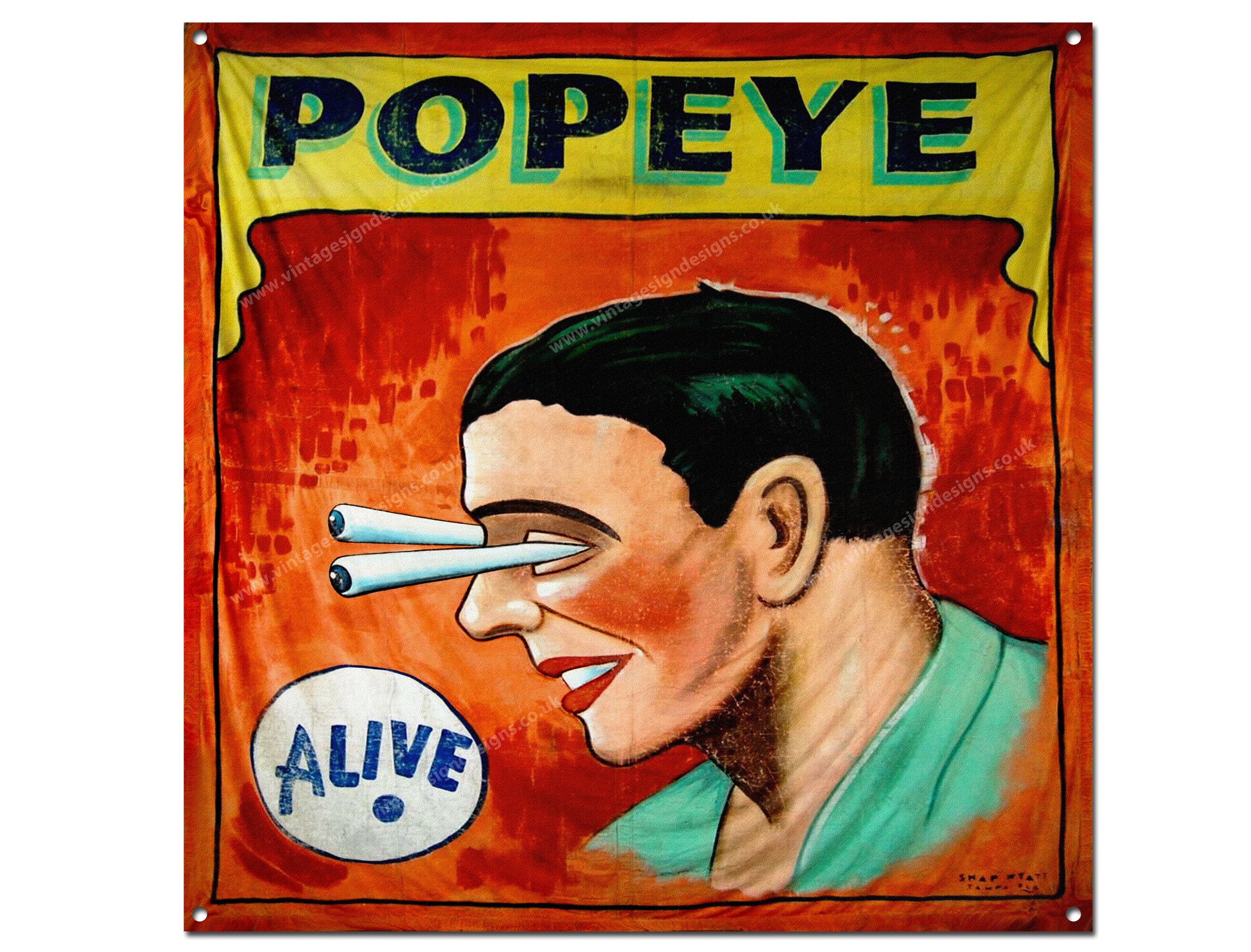 Circus Sideshow Sign-popeye Metal Size 12x 12circus Home Decor Sign. - Etsy