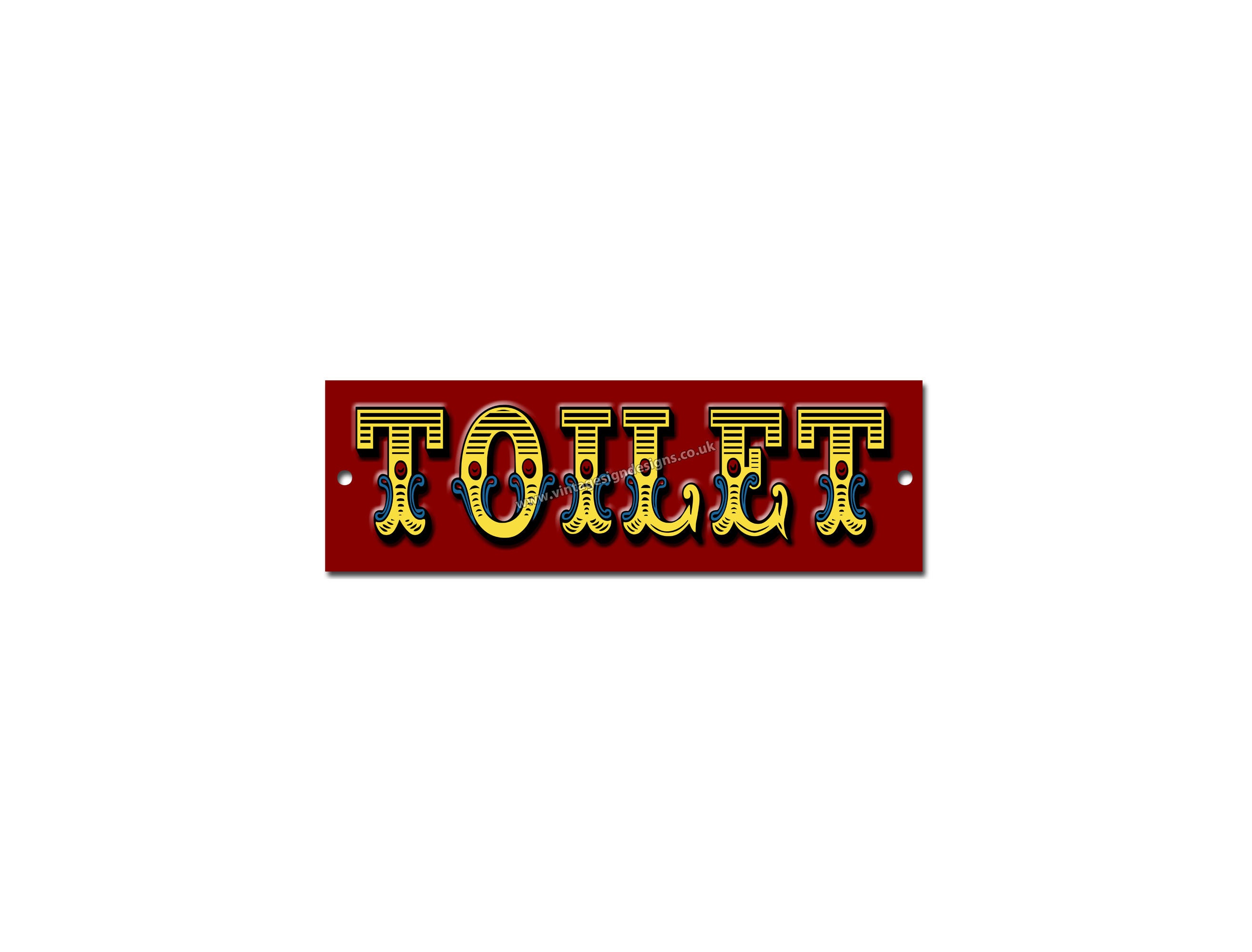Circus Style/font Restroomtoilet Door Metal Sign. Approx - Etsy
