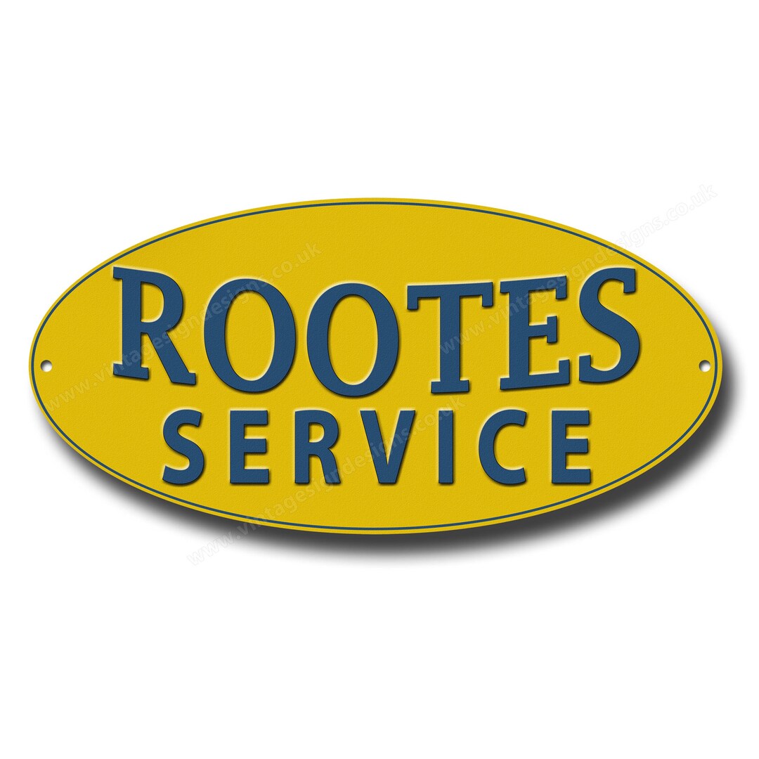 Rootes Service Oval Machine Cut Metal Garage Sign. Size 12 X 5.5 ...