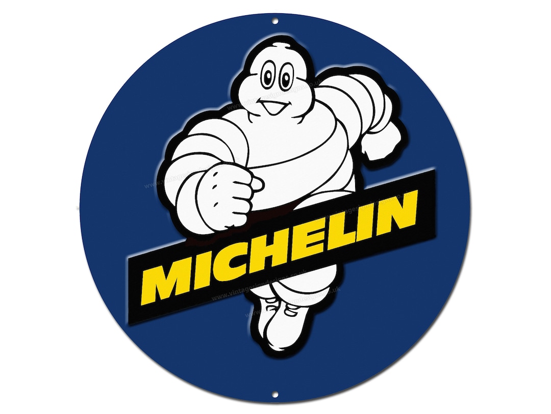Michelin Tyres Metal Display Sign Size 12" Diameter Garage Wall Decor ...