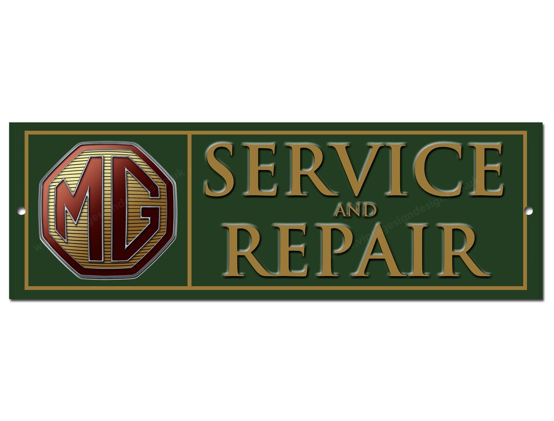 Officially Licensed MG Service & Repairs Metal Garage Sign. - Etsy