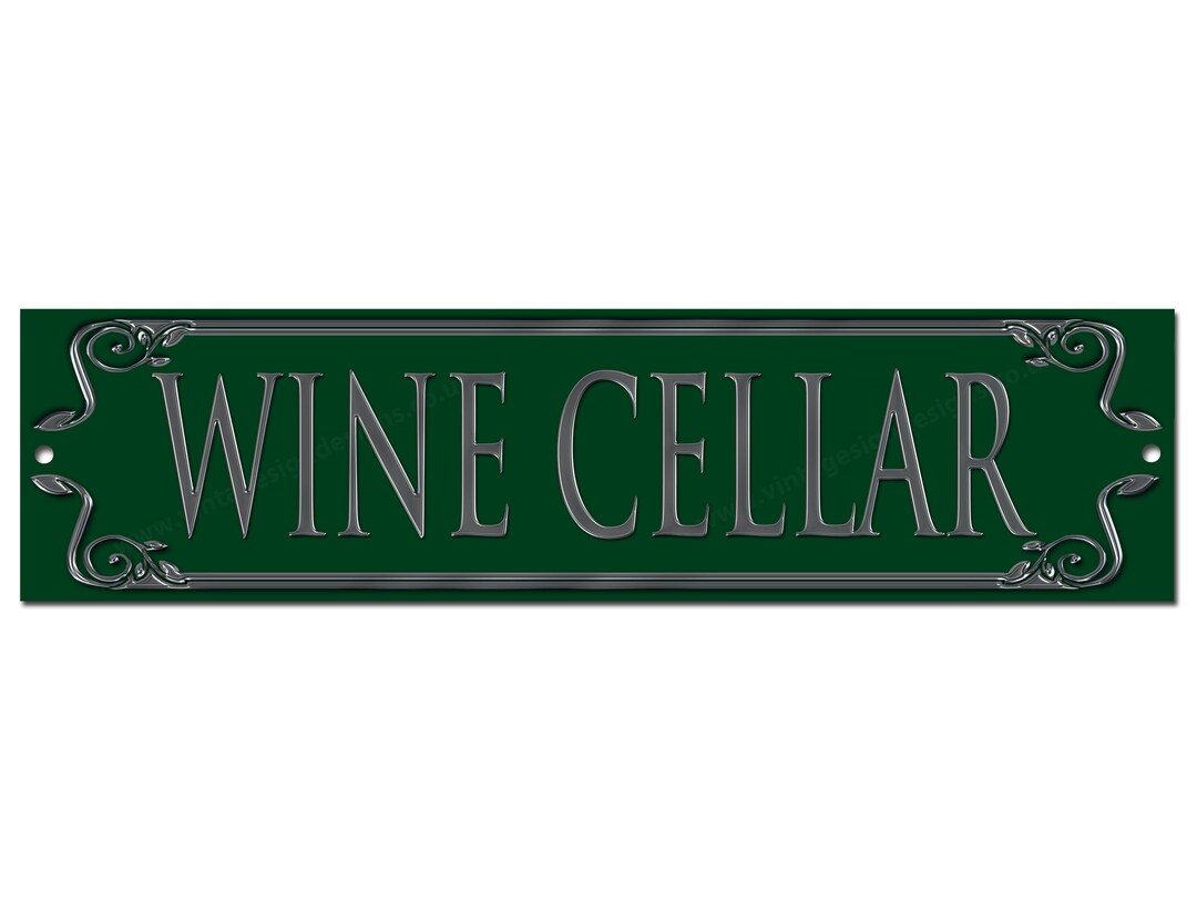 Old Pub Style Wine Cellar Metal Sign. Size 12"x3" Home Bar Decor. - Etsy