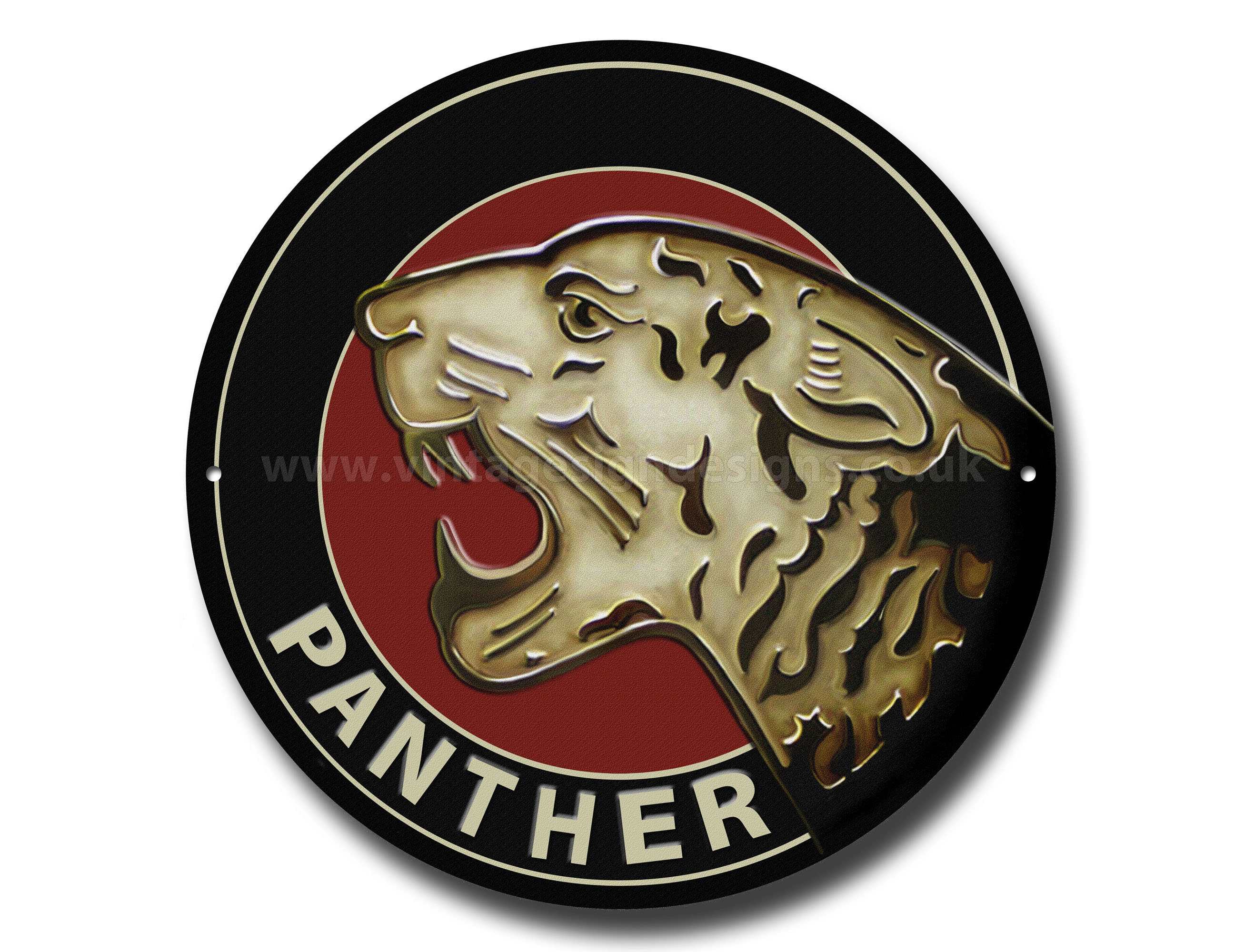 Classic British Panther Motorcycles Round Metal Sign Size 11" Diameter ...