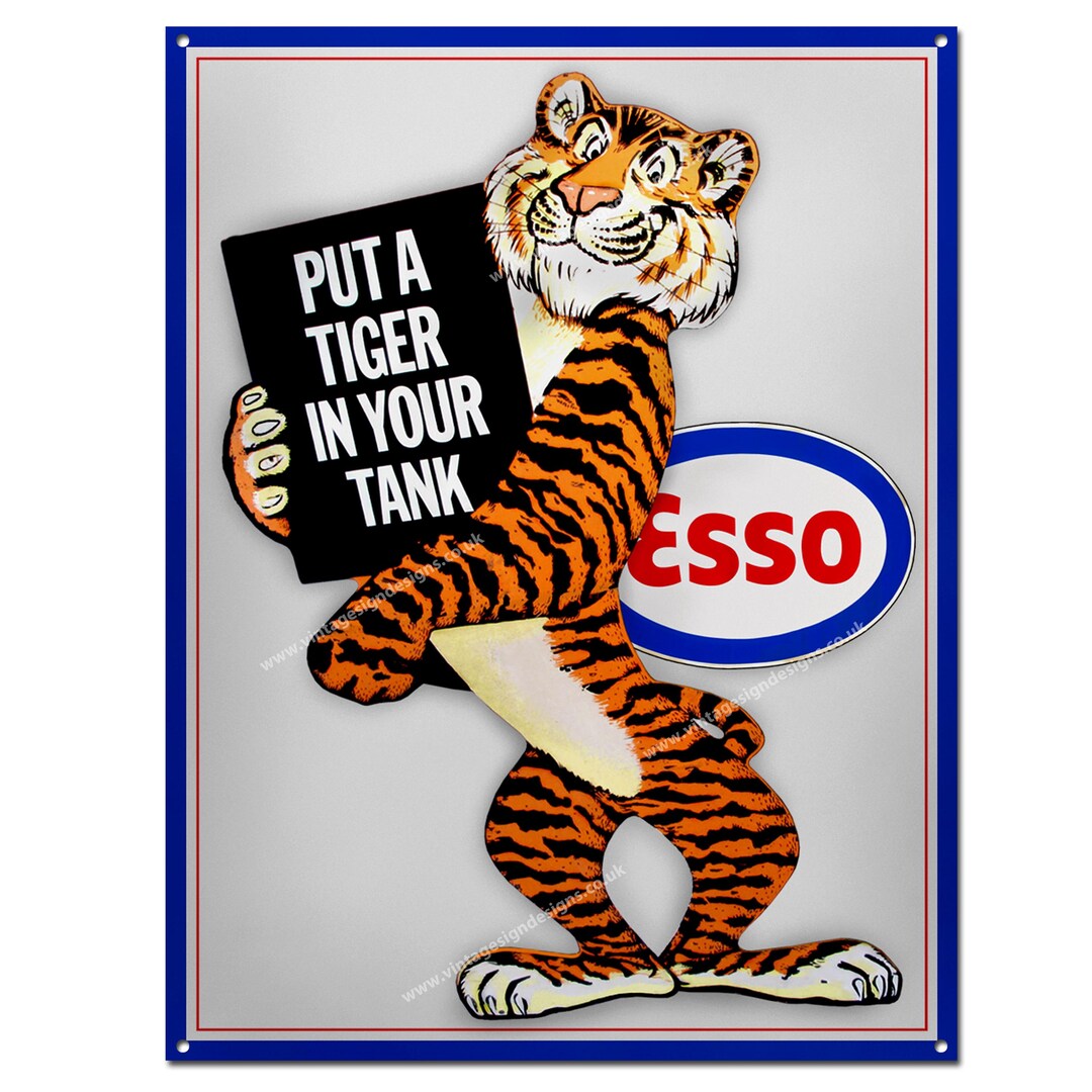 Esso Put a Tiger in Your Tank Metal Sign Size 16"x12" - Etsy