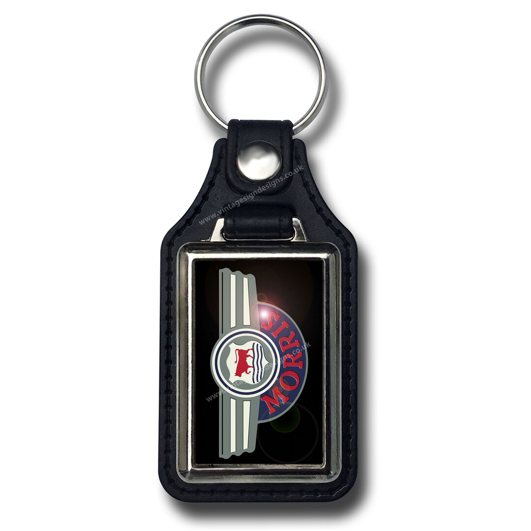 Morris Faux Leather Rectangle Key Ring / Fob. - Etsy