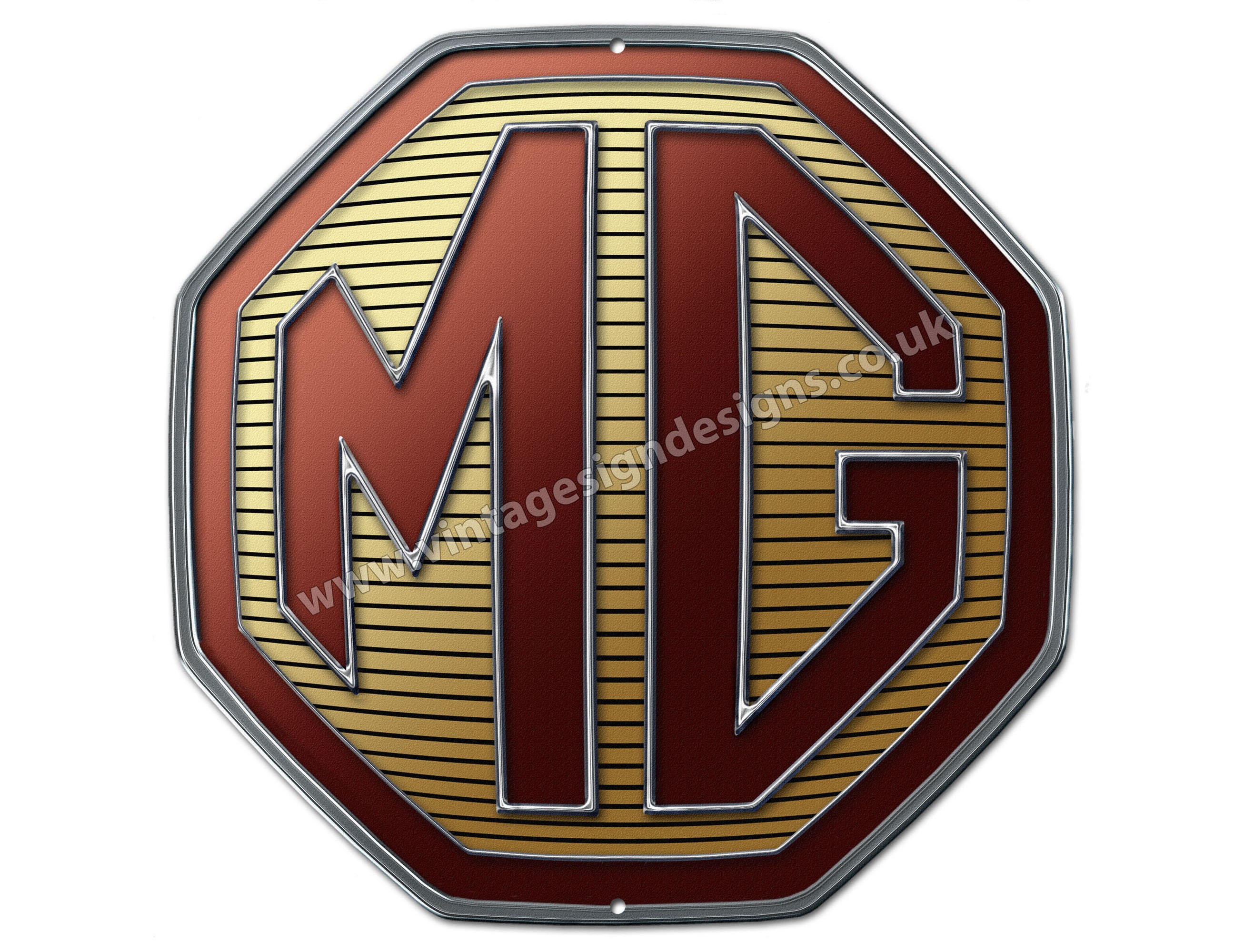 The Classic MG Marque Machine Cut Metal Sign Size Approx Size 12"x 12 ...