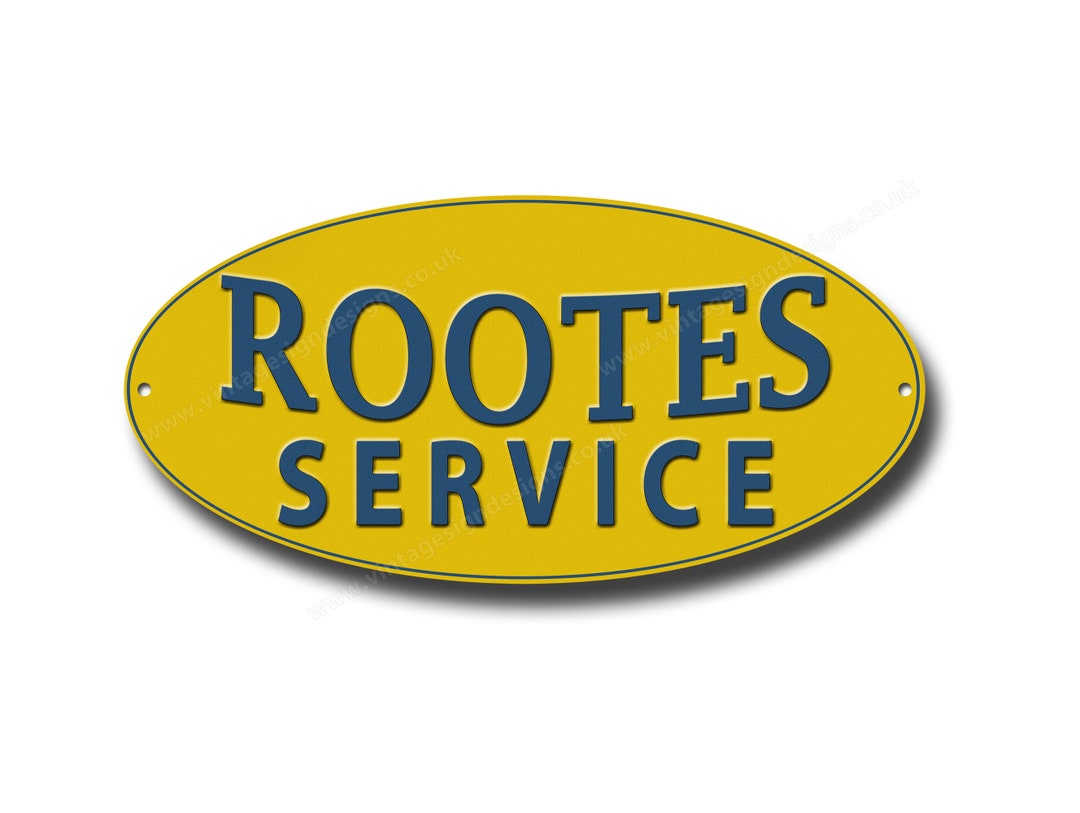 Rootes Service Oval Machine Cut Metal Garage Sign. Size 12 X 5.5 Rootes ...
