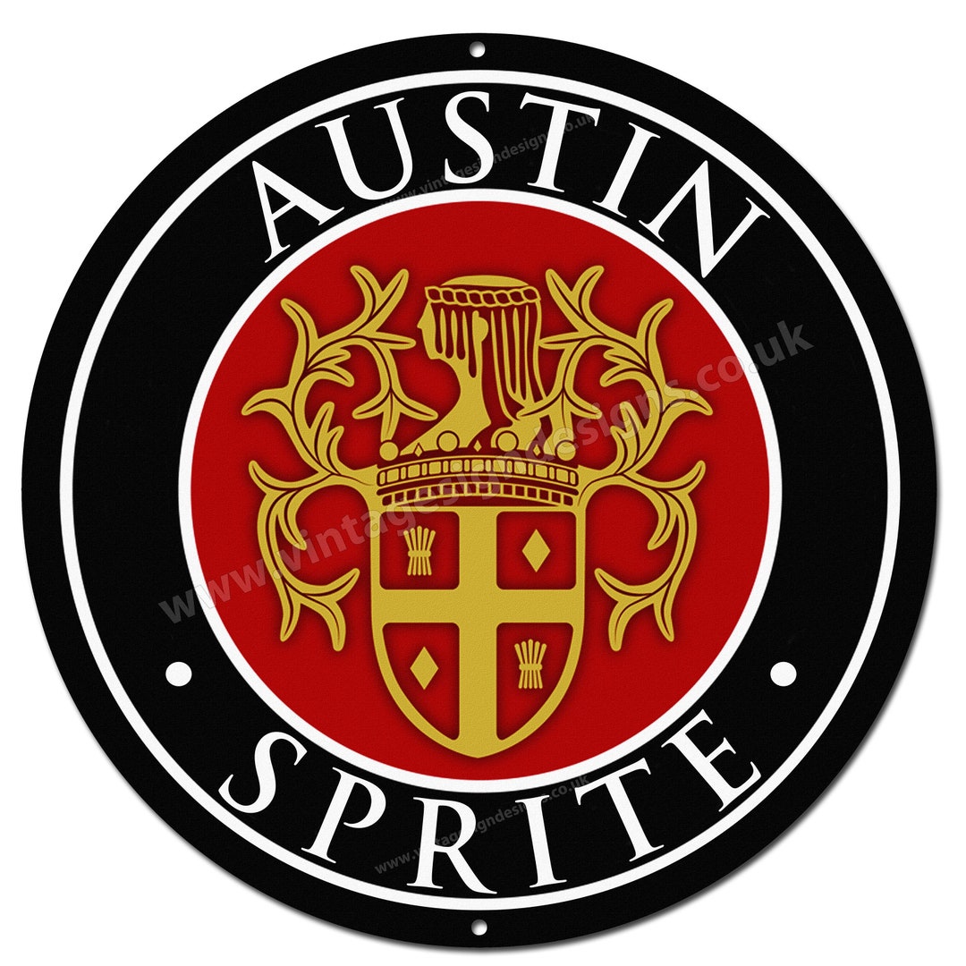 Austin Sprite 12" Diameter Metal Wall Sign. - Etsy
