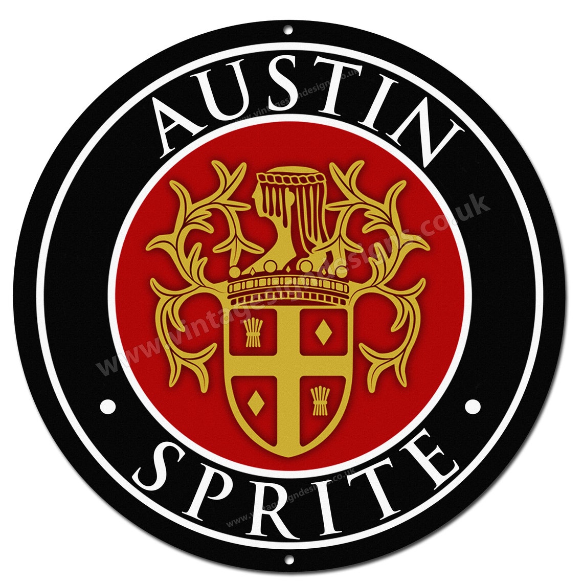 Austin Sprite 12" Diameter Metal Wall Sign. - Etsy