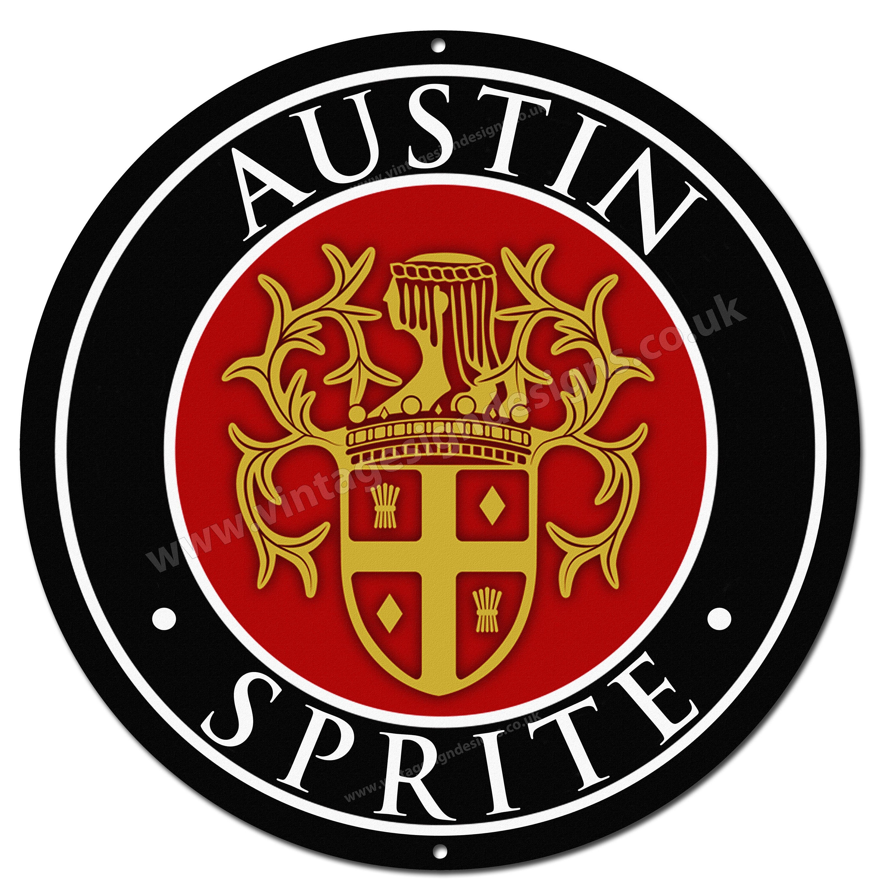 Austin Sprite 12" Diameter Metal Wall Sign. - Etsy