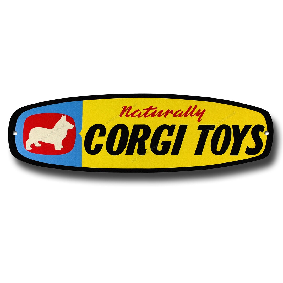 Naturally Corgi Toys Oval Metal Display Sign. - Etsy