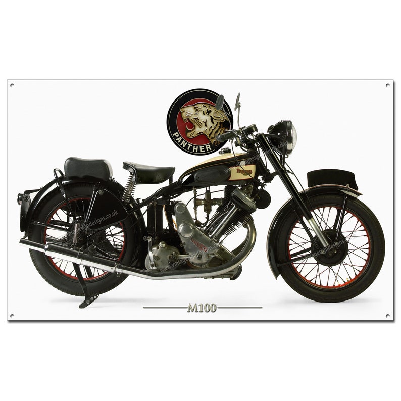 Panther M100 Motorcycle Art Metal Sign Size 12"x19.5" - Etsy