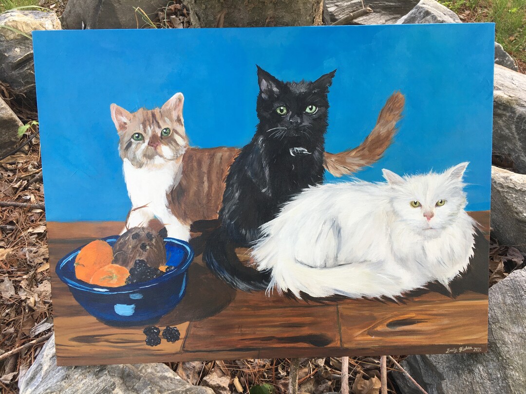 Three Pets Painting - Etsy