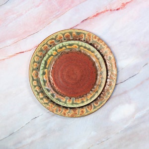 Red Ceramic Dinner Plate, Handmade Pottery Dinnerware - Etsy