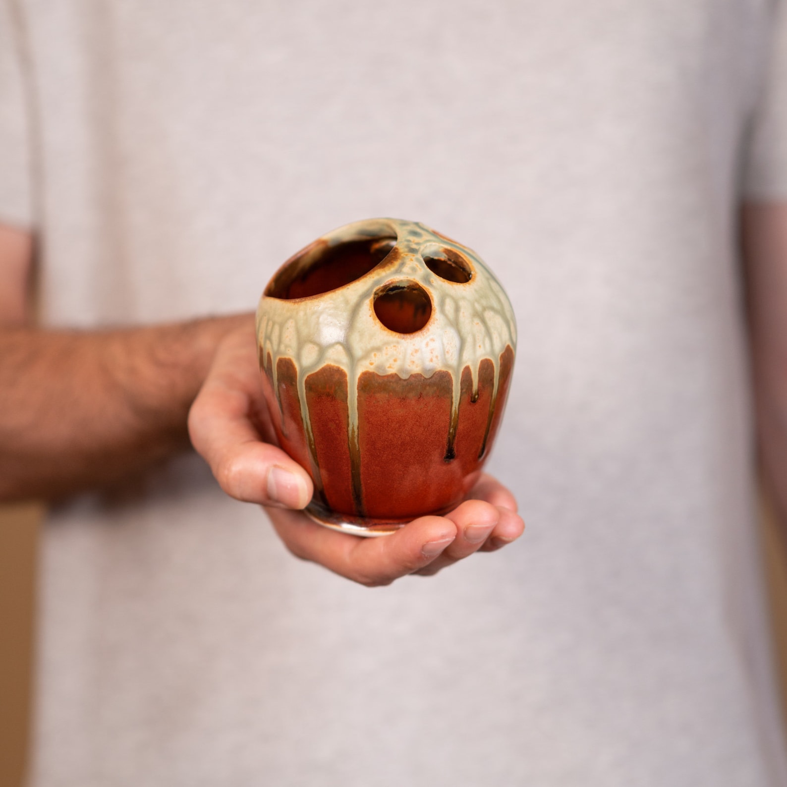 Red Ceramic Toothbrush Holder Toothpaste Holder Bathroom - Etsy