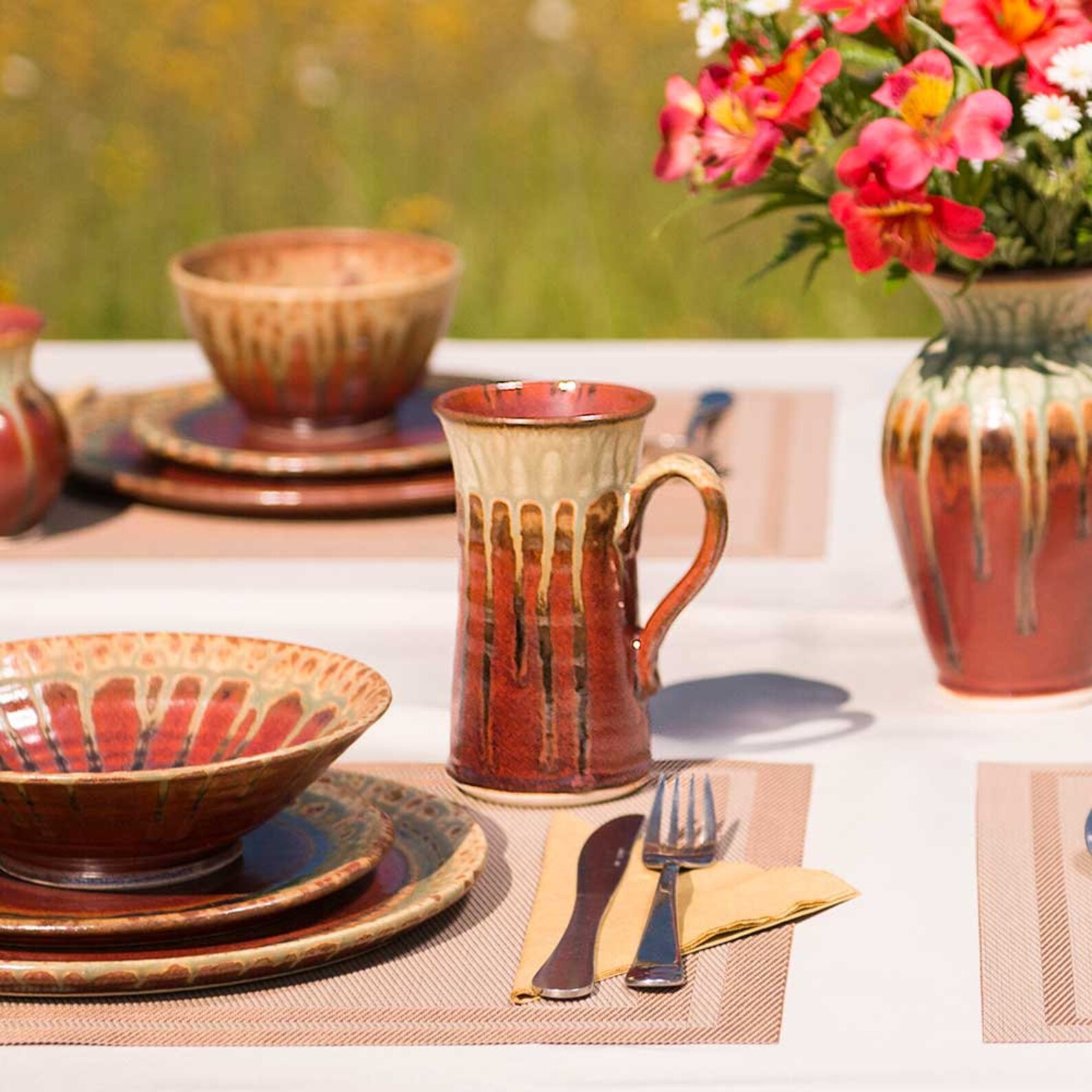 Straight Red Handmade Pottery Mug Pottery Coffee Mugs - Etsy