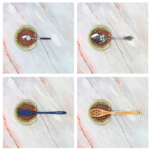 Large Ceramic Spoon Rest, Red Coffee Spoon Rest, Teabag Holder, Pottery ...