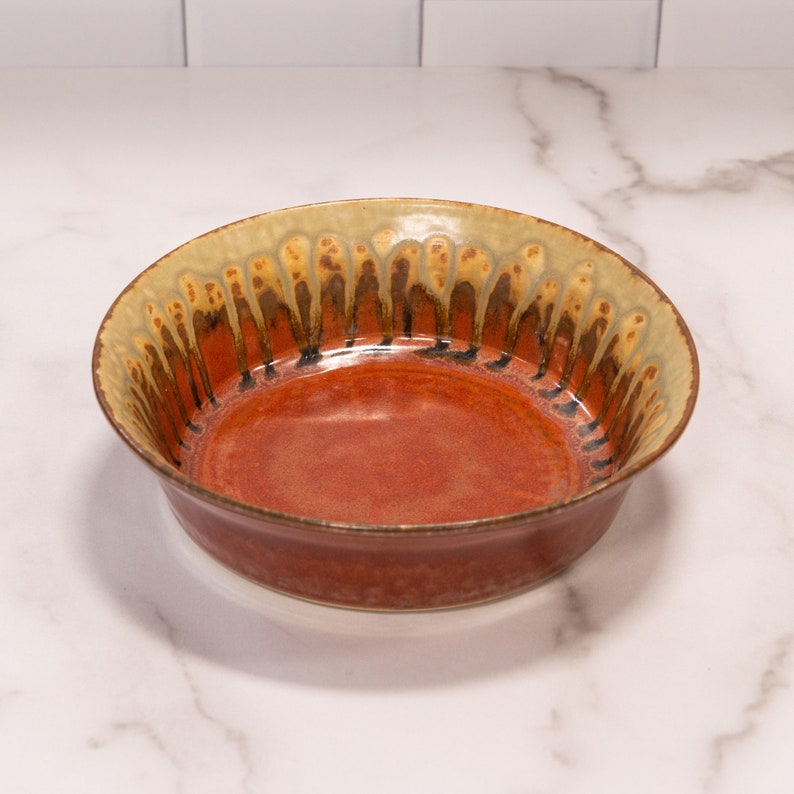 Red Ceramic Baking Dish, Pottery Dinnerware, 8" Pottery Pasta Bowl - Etsy