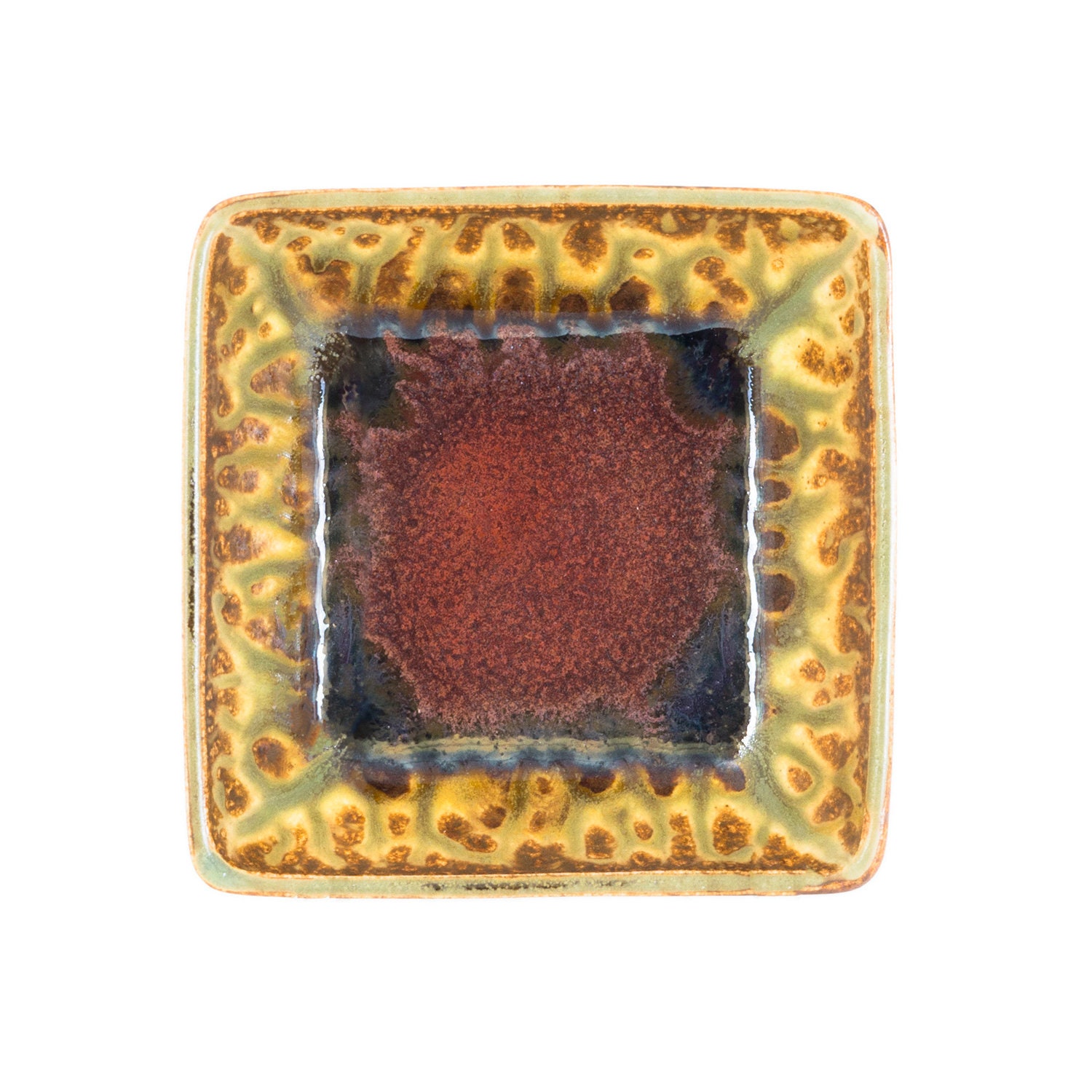 Red Ceramic Square Plate Small Ceramic Dish Great as a Key - Etsy