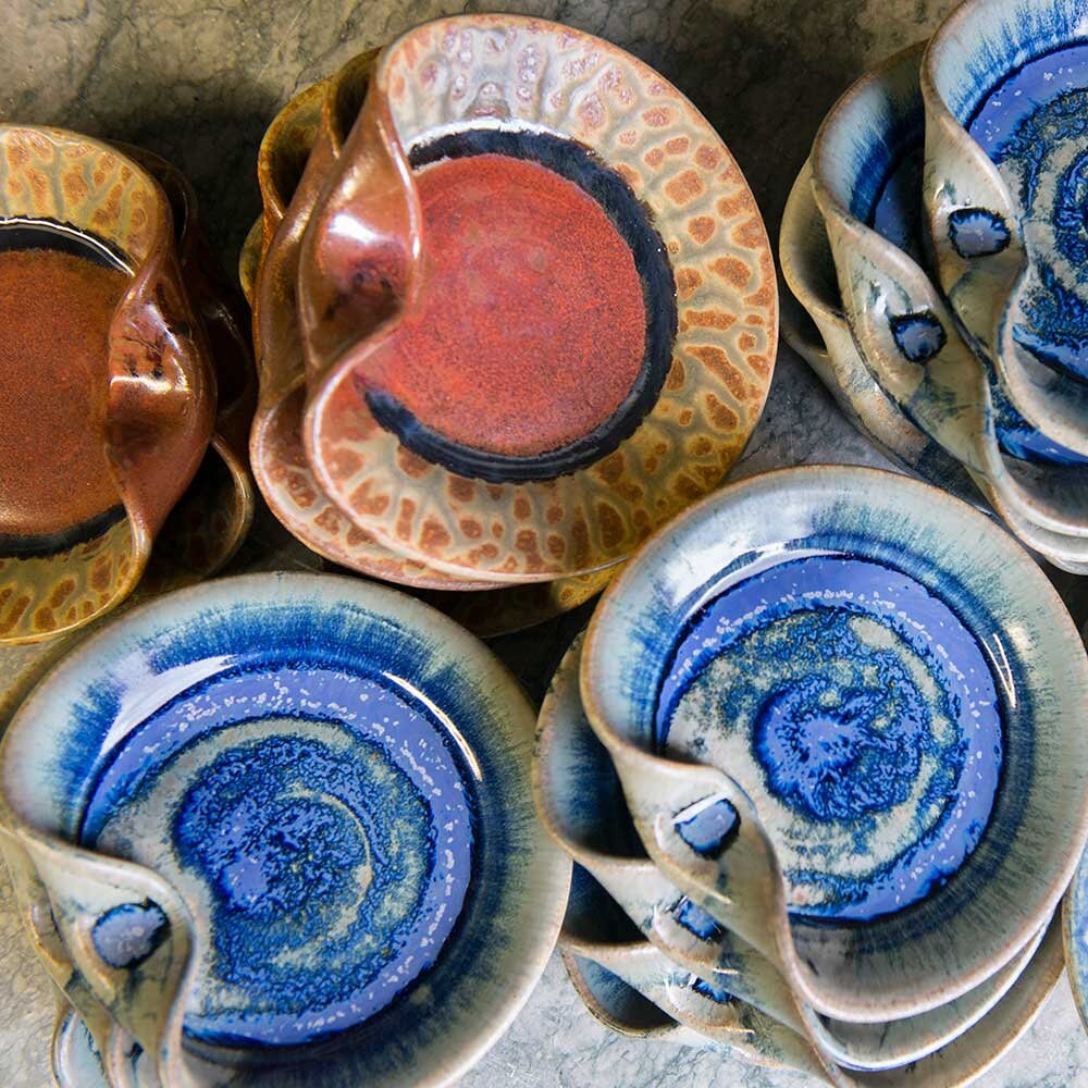 Large Ceramic Spoon Rest Red Coffee Spoon Rest Teabag | Etsy