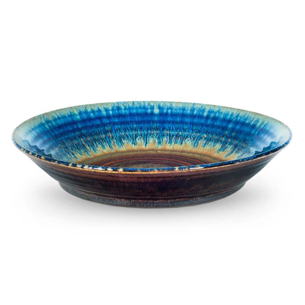 Pottery Pasta Bowl Ceramic Pasta Serving Bowl Blue Pottery - Etsy
