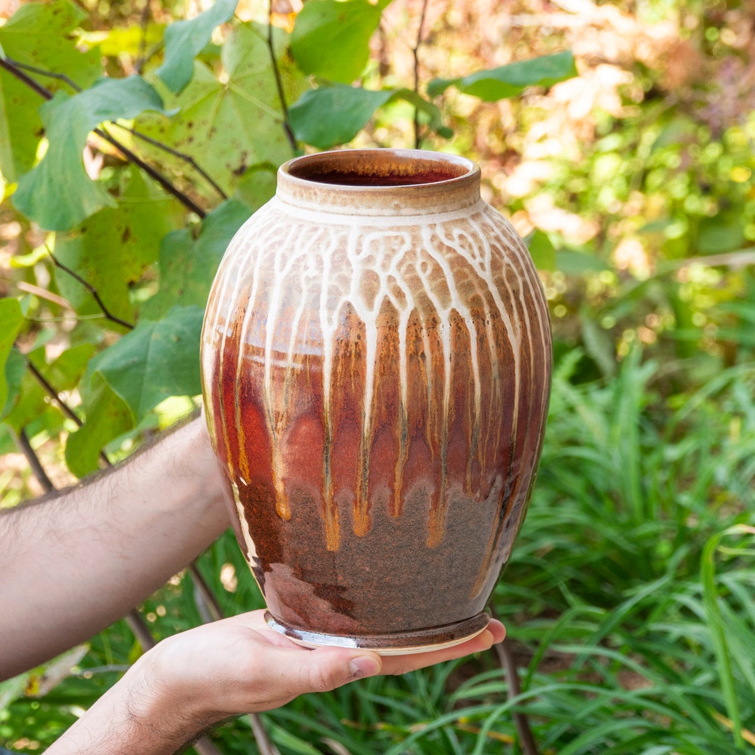 Round Large Ceramic Vase Handmade / Studio Pottery Vase / - Etsy