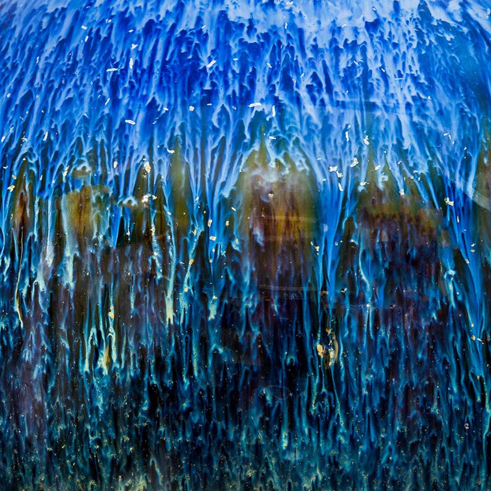 Classic Studio Pottery Vase Blue Ceramic Vase Ceramic Flower - Etsy