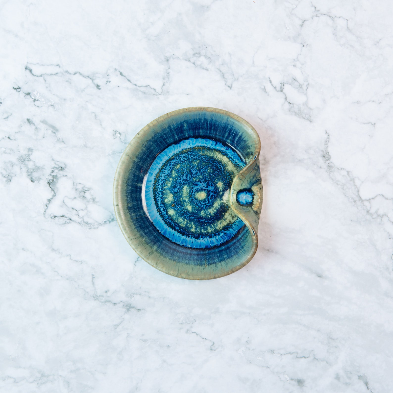 Blue Ceramic Spoon Rest Coffee Spoon Rest Teabag Holder - Etsy