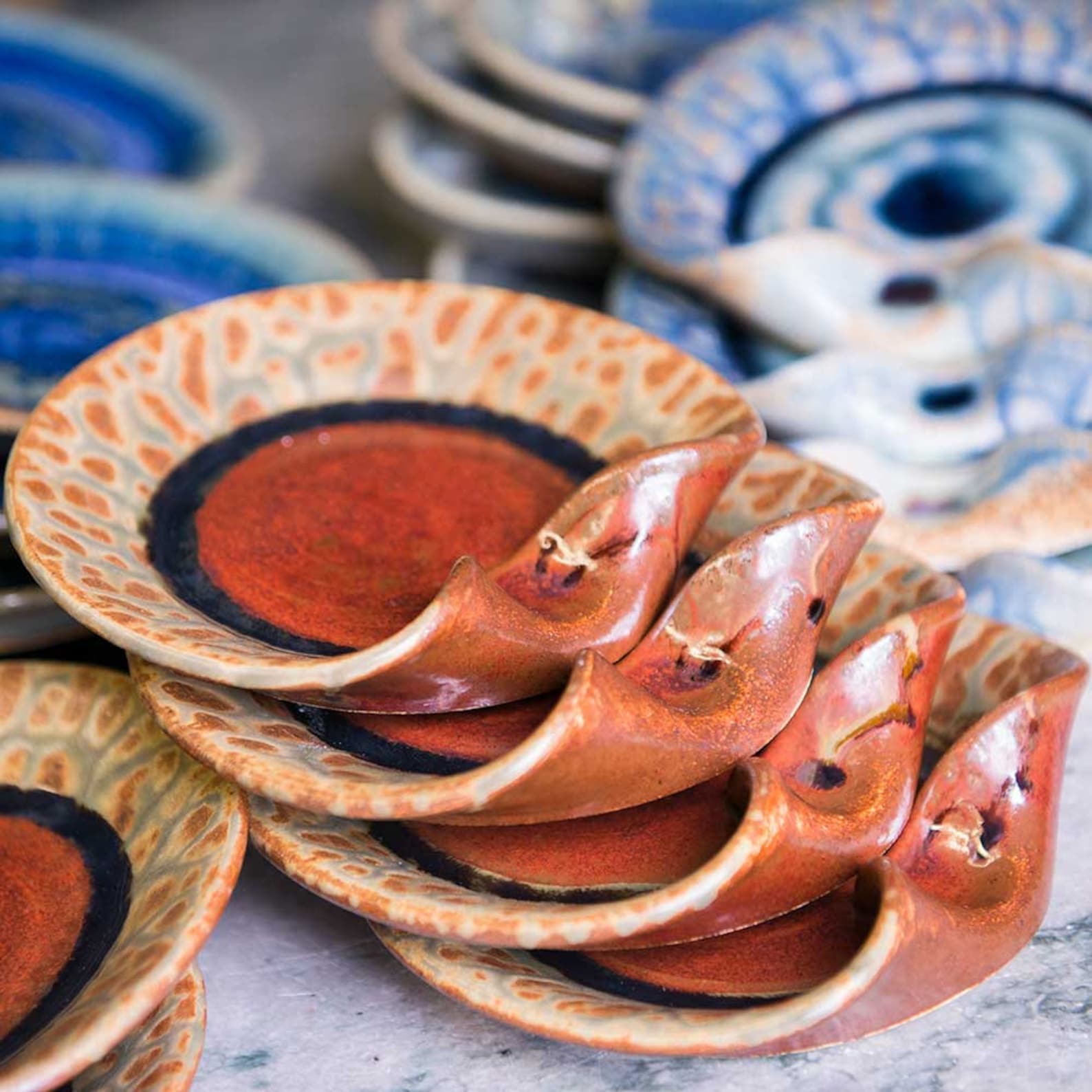 Large Ceramic Spoon Rest Red Coffee Spoon Rest Teabag | Etsy