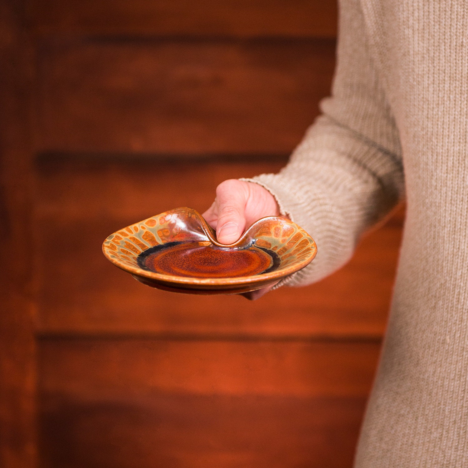 Large Ceramic Spoon Rest, Red Coffee Spoon Rest, Teabag Holder, Pottery ...