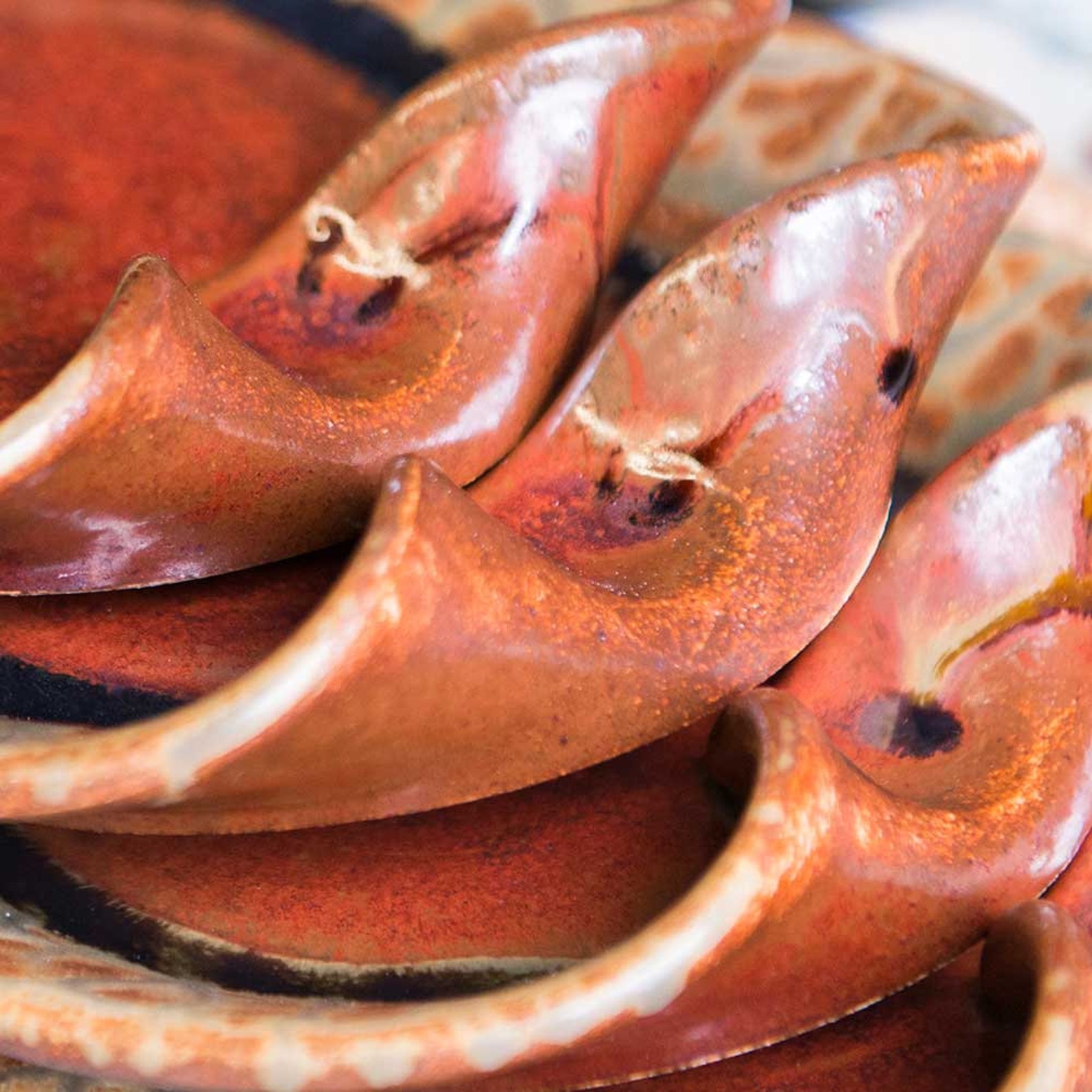 Large Ceramic Spoon Rest Red Coffee Spoon Rest Teabag | Etsy