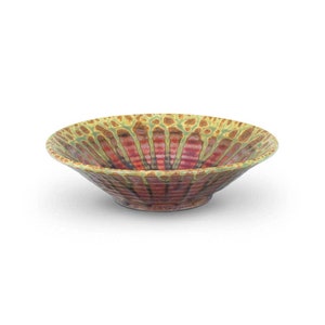 Red Ceramic Salad Bowl, Handmade Pottery Pasta Bowl, Pottery Dinnerware ...