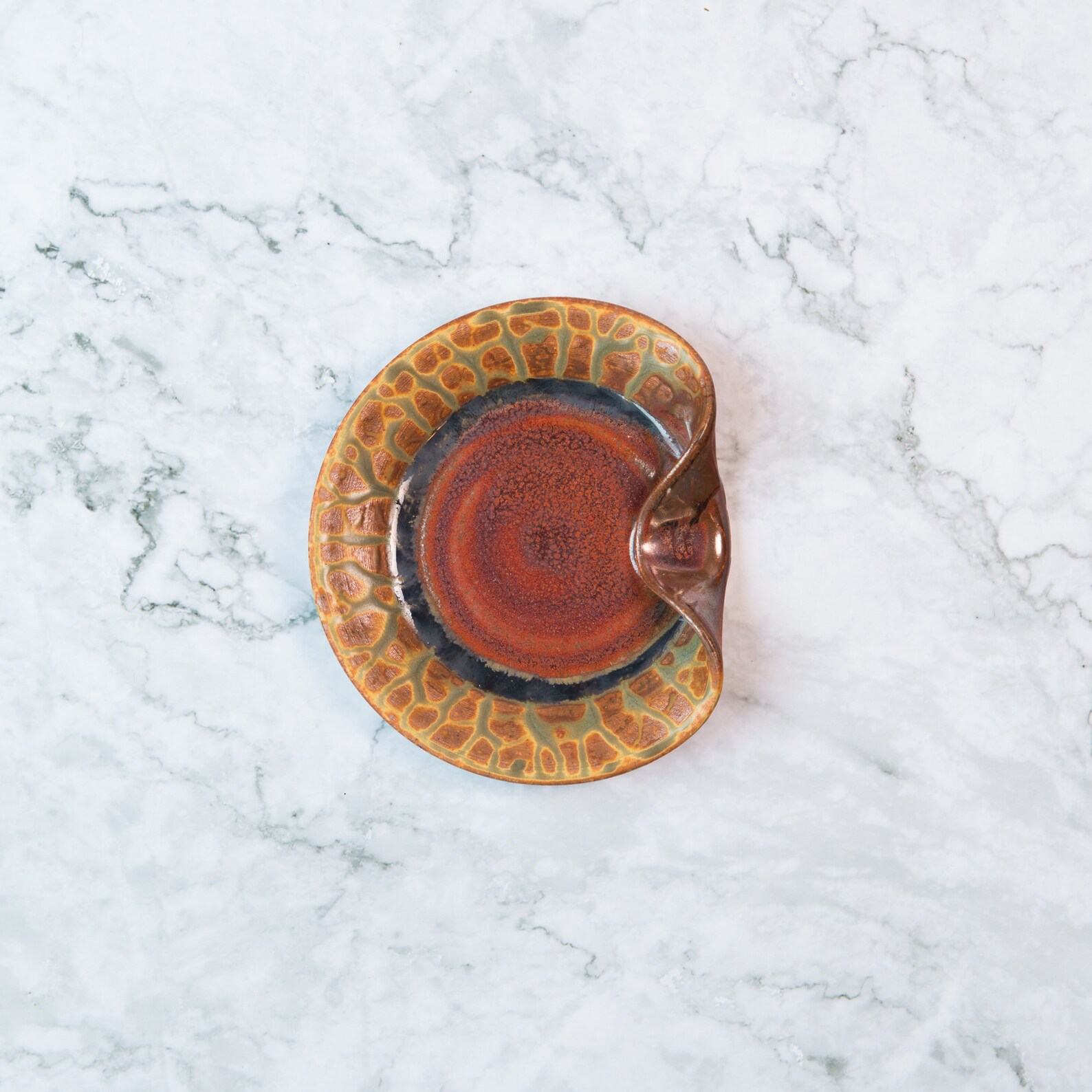 Large Ceramic Spoon Rest, Red Coffee Spoon Rest, Teabag Holder, Pottery ...