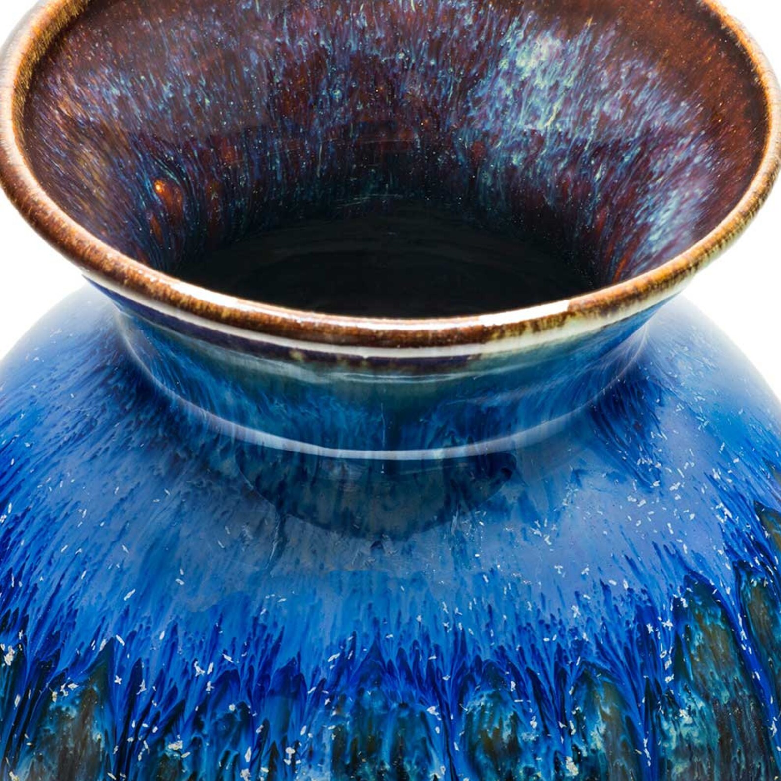 Classic Studio Pottery Vase Blue Ceramic Vase Ceramic Flower - Etsy