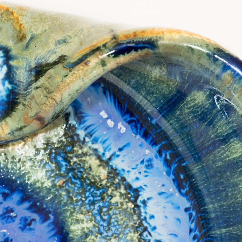 Blue Ceramic Spoon Rest Coffee Spoon Rest Teabag Holder - Etsy