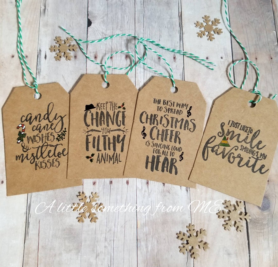 Christmas tags, holiday tags, movie tags, holiday movie tags, gift tags ...