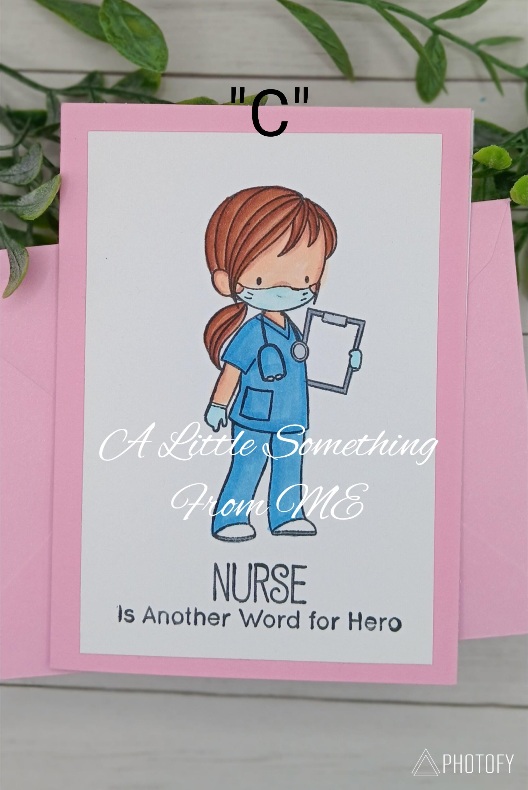 Handstamped Nurse Thank You Card, Blank Medical Greeting Card - Etsy