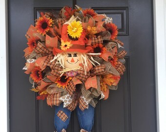 Scarecrow wreath | Etsy
