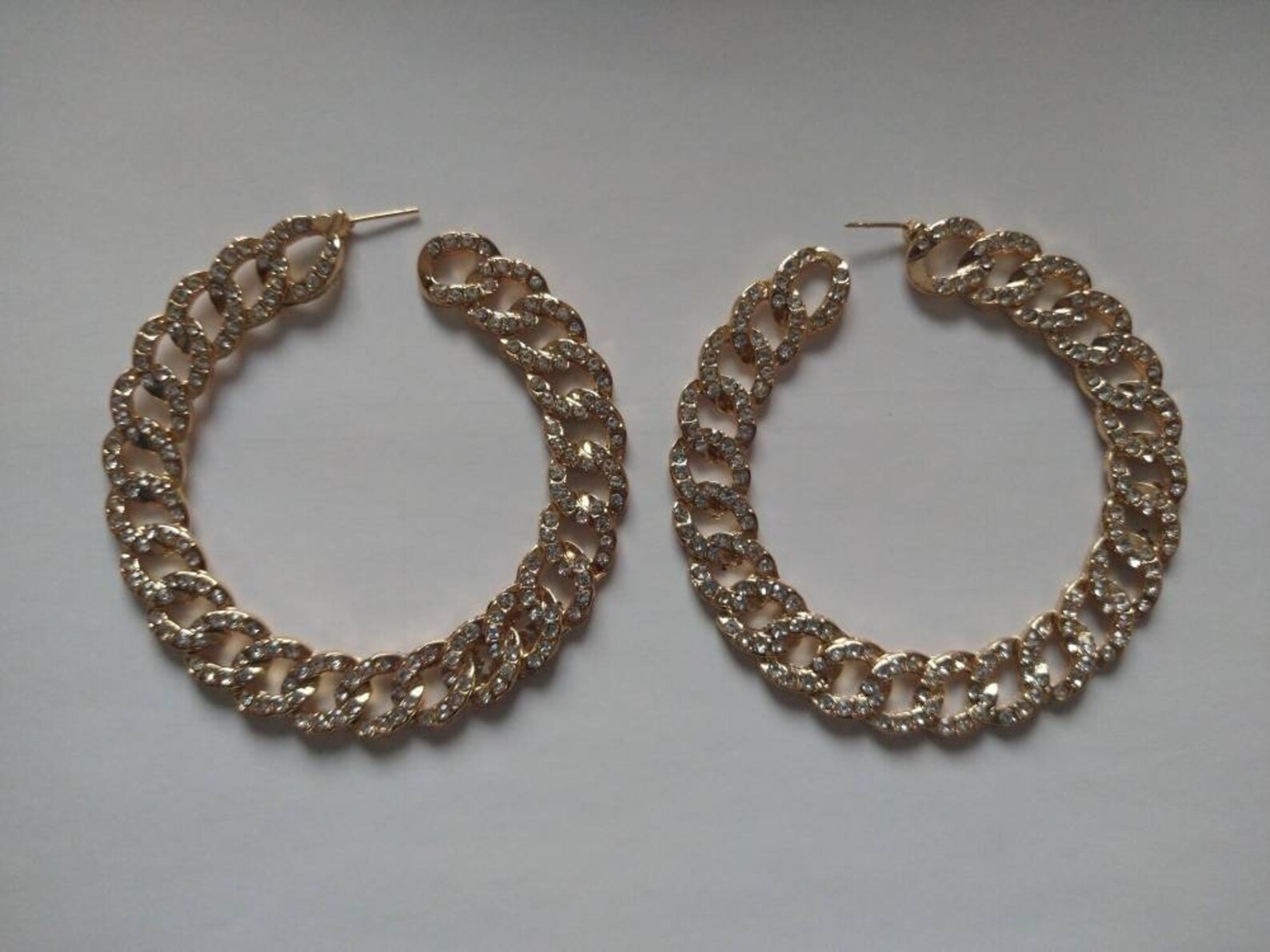 Hoop Earrings cuban Link - Etsy