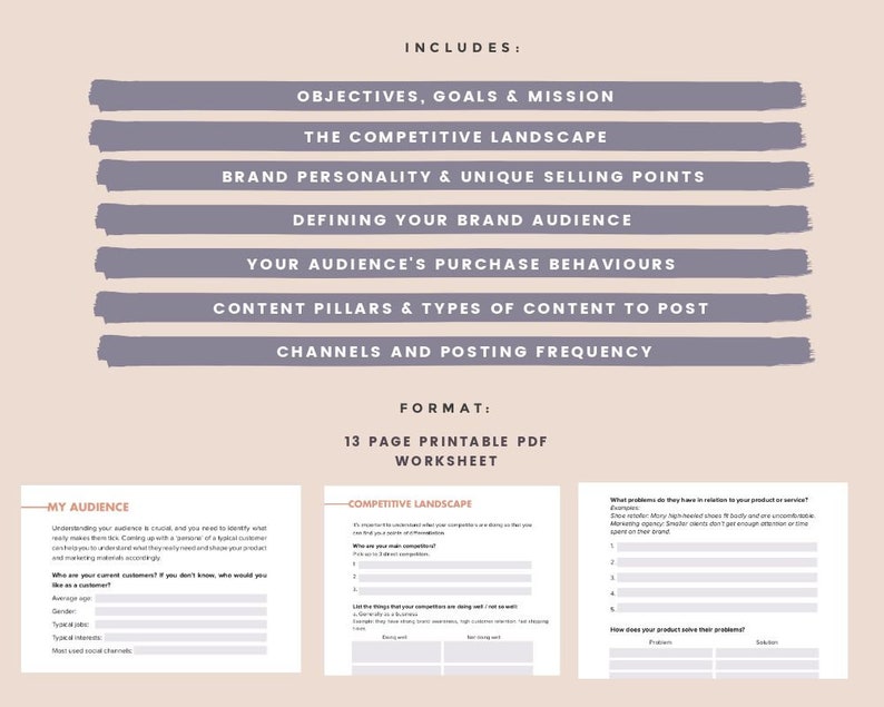 Social Media Strategy Workbook | Printable | A4 | Small Businesses ...