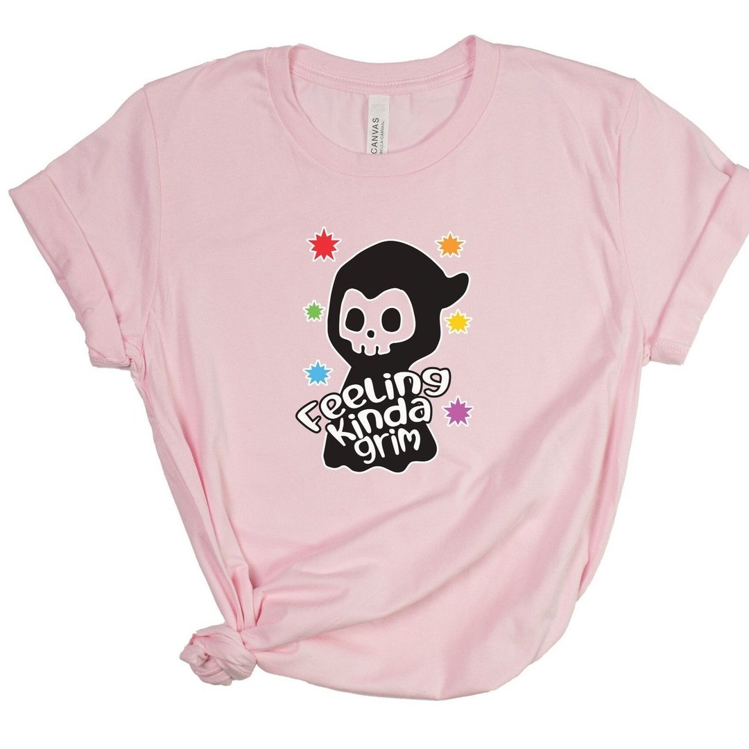Grim Reaper Feeling Kinda Grim Shirt, Funny Gothic Shirt, Mental Health ...